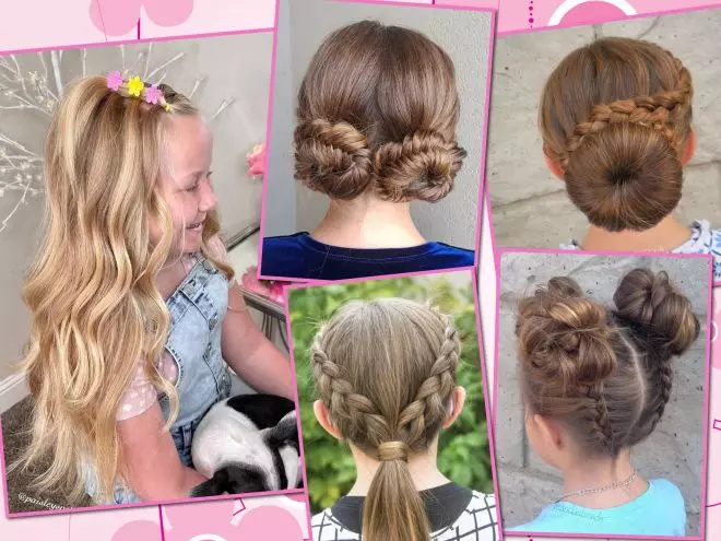 Mga Ideya Hairstyles para sa mga batang babae sa mahabang buhok - larawan, video 1261766_4