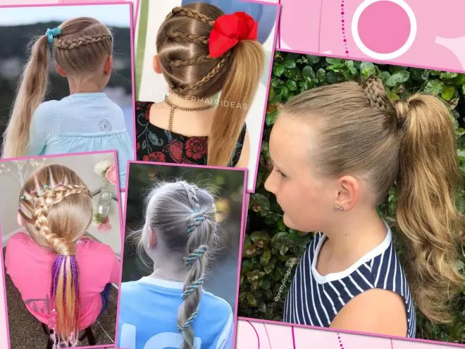 Mga Ideya Hairstyles para sa mga batang babae sa mahabang buhok - larawan, video 1261766_5