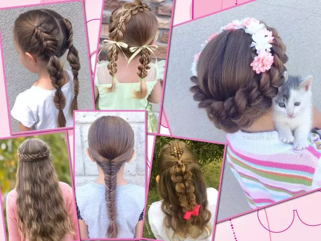 Mga Ideya Hairstyles para sa mga batang babae sa mahabang buhok - larawan, video 1261766_6