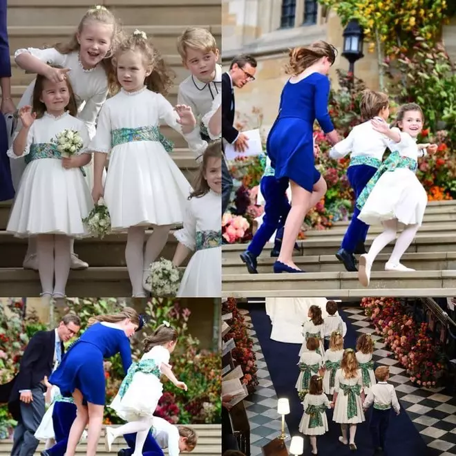 Princess Charlotte un ne tikai: kā bērni uzvedas karaļa kāzās 176429_10