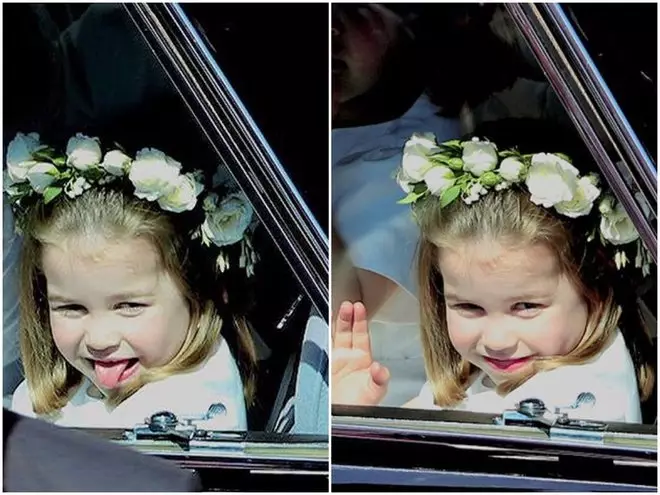 Princesa Charlotte en la boda del príncipe Harry