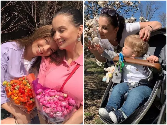 Ekaterina Strizhenova with his daughter and grandson