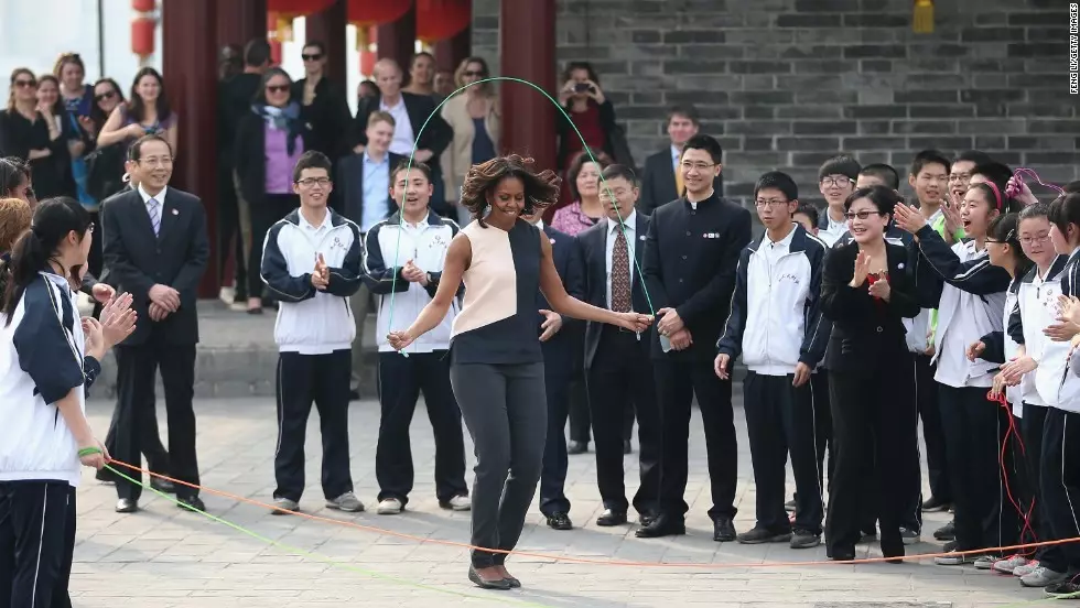 Michelle Obama s preskakovanjem