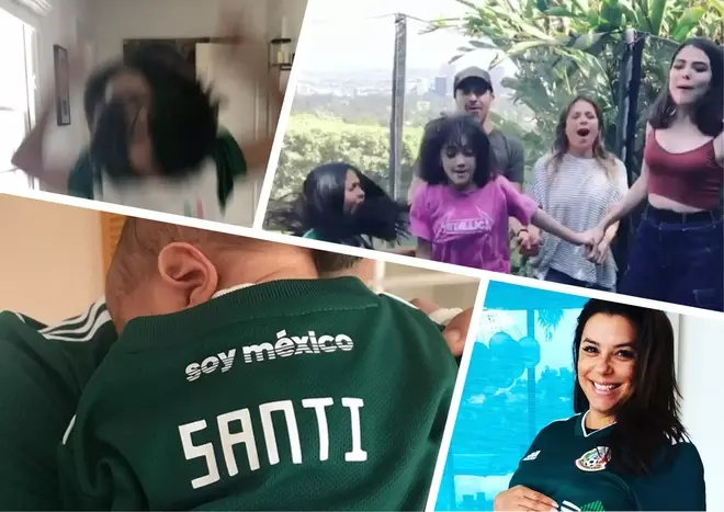 Эва Лонгория һәм Сальма Хайек Мексика футболына авырыйлар