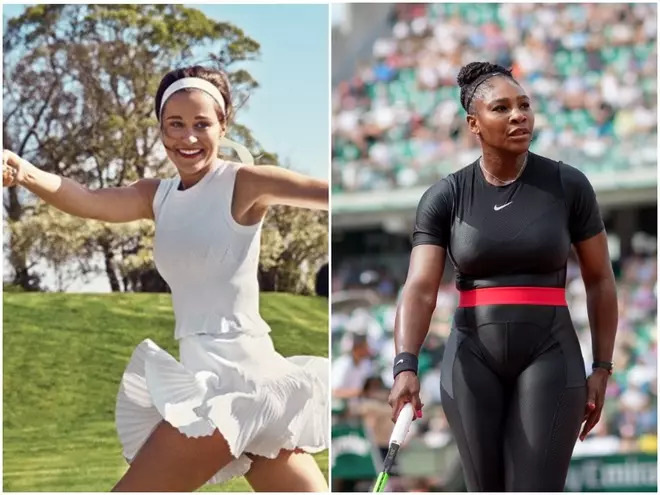 Pippa Middleton shtatzënë luan tenis në këshillën e Serena Williams