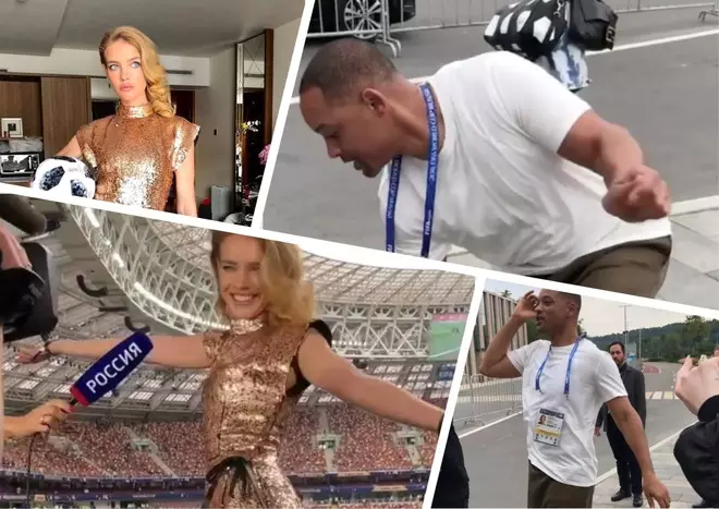 Natalia Vodyanova bailó en la Copa Mundial 2018, y Will Smith la apoyó