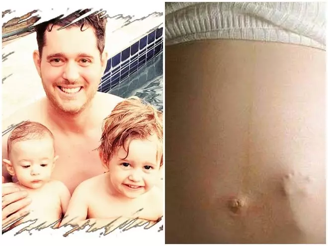 Michael Buble lan Louisana Lopilato karo bocah-bocah