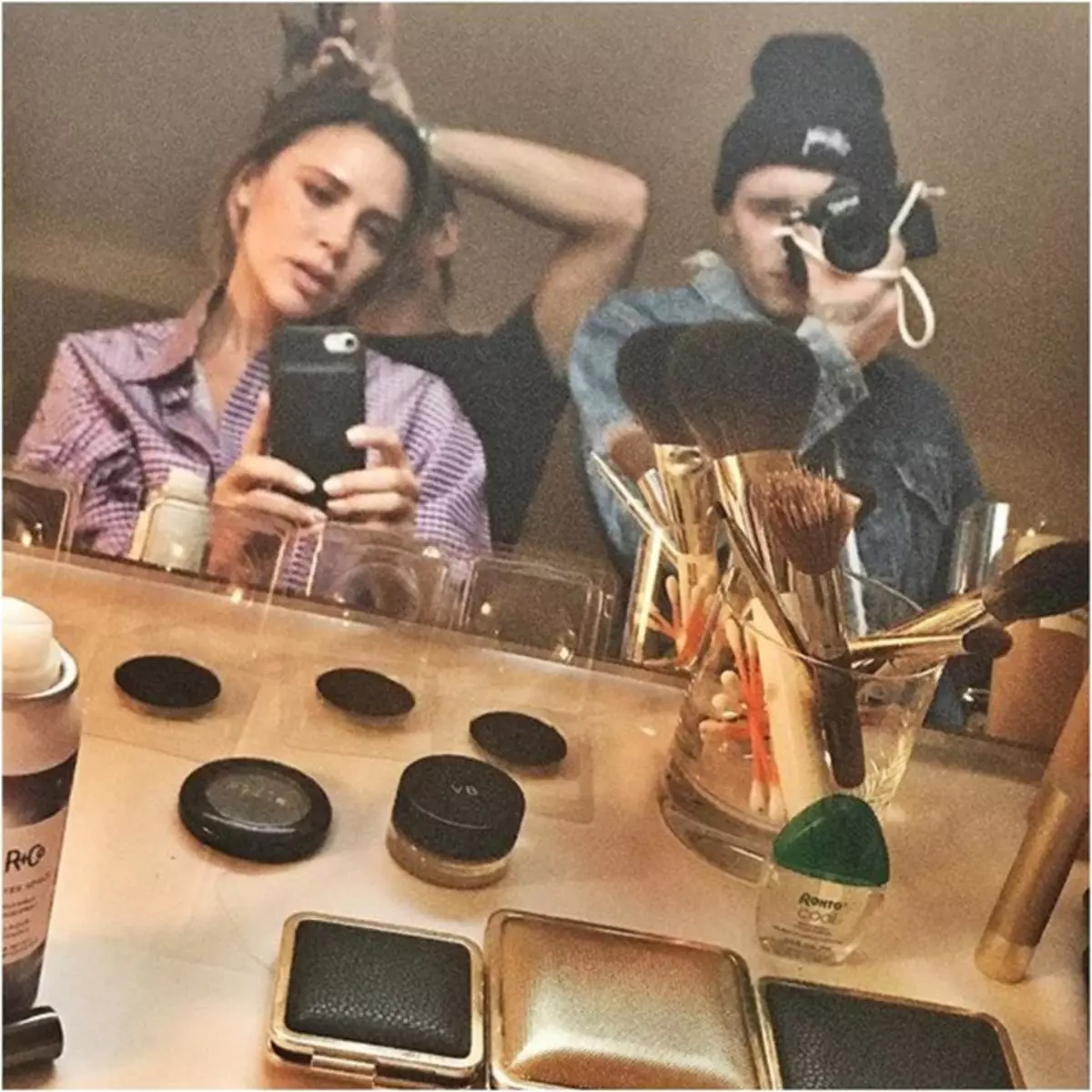 Victoria Beckham och Brooklyn Beckham