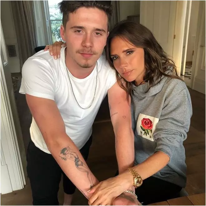 Victoria Beckham med son Brooklyn