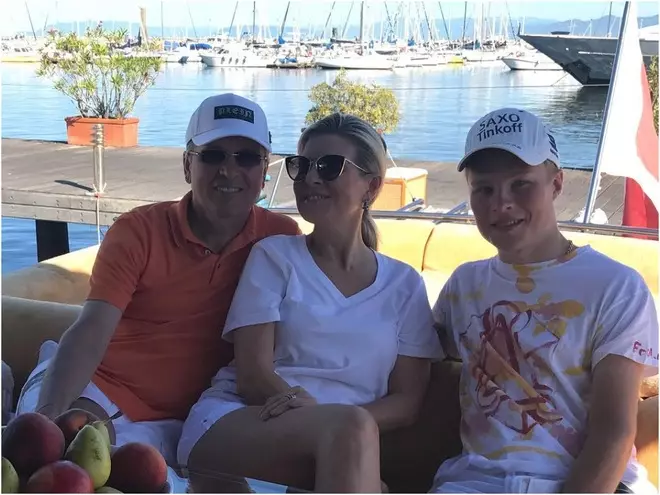 Alexander Malinin en familie op vakantie in Toscane