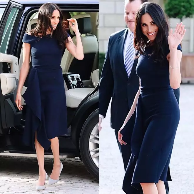 Megan Markle ir Tina Kandelaki panašiose suknelėse 349338_4