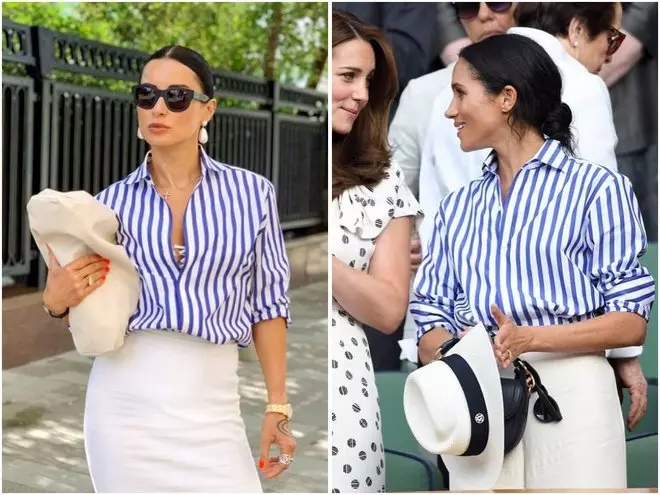 Megan Markle en Tina Kandelaki in soortgelyke rokke 349338_5