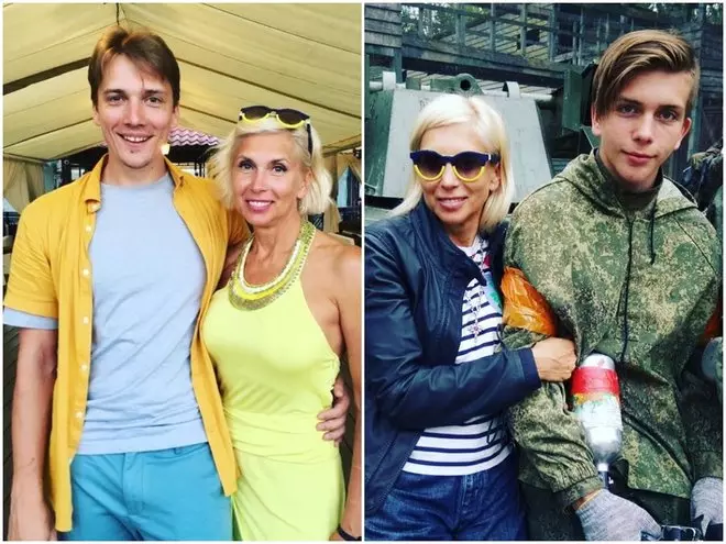 Alena Sviridova with sons