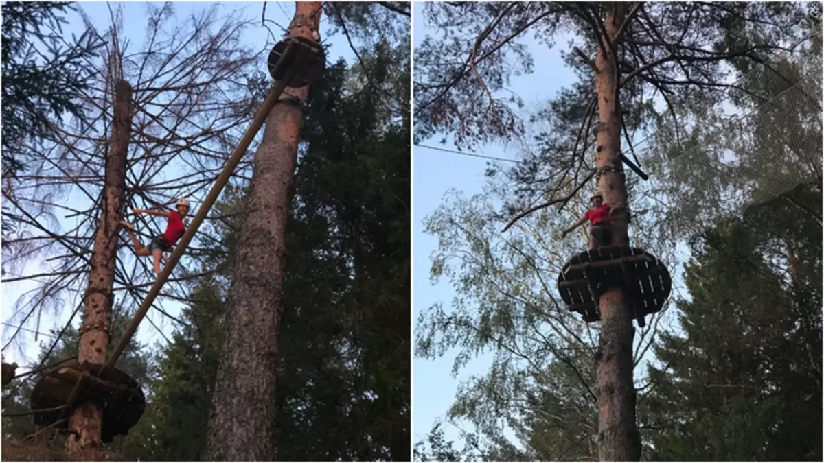 Irina Slutskaya uban sa mga bata sa usa ka rope park 37272_8