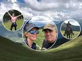 Caminata ecuestre: Valeria y Joseph Prigogin realizó unas vacaciones inolvidables en las montañas