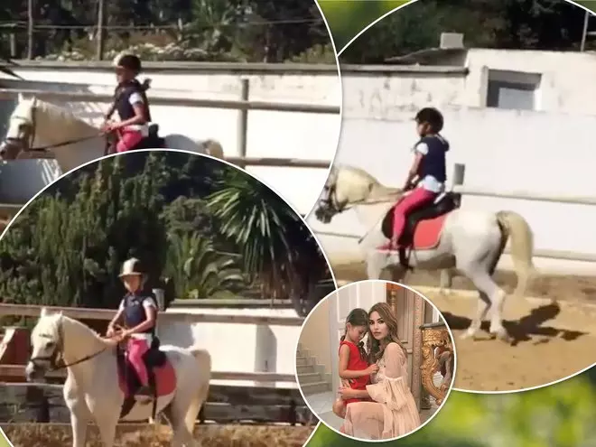 Дачка Вікторыі Боні асвойвае конны спорт