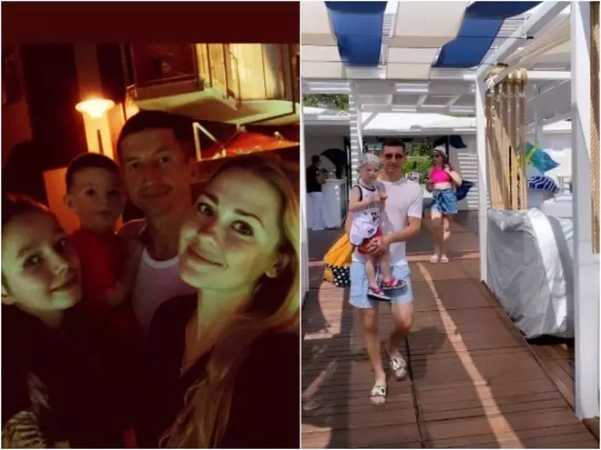 Evgeny Aldonin با همسر او اولگا و کودکان در تعطیلات