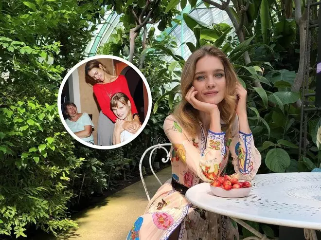 Natalia Vodyanova besøgte familien i Nizhny Novgorod