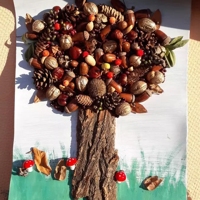 Recoger junto con niños: 24 ideas para manualidades de regalos de la naturaleza. 56195_7