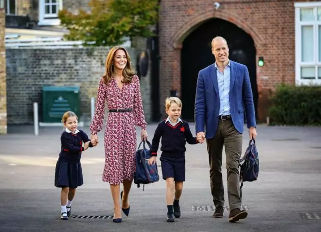 Kate Middleton og Prince William med børn