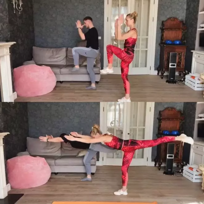 Polina Gagarin showed 3 favorite exercises for houses at home 621811_4