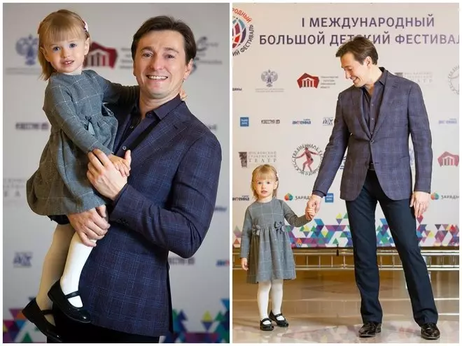 Sergey Bezrukov with a daughter of Masha