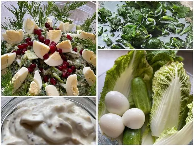 Salad with young nettle from Olga Cabo