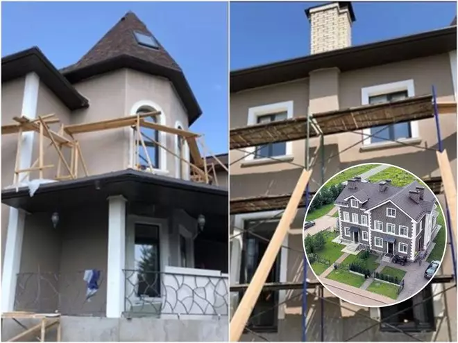 Casa Ksenia Borodina durante o reparo e depois