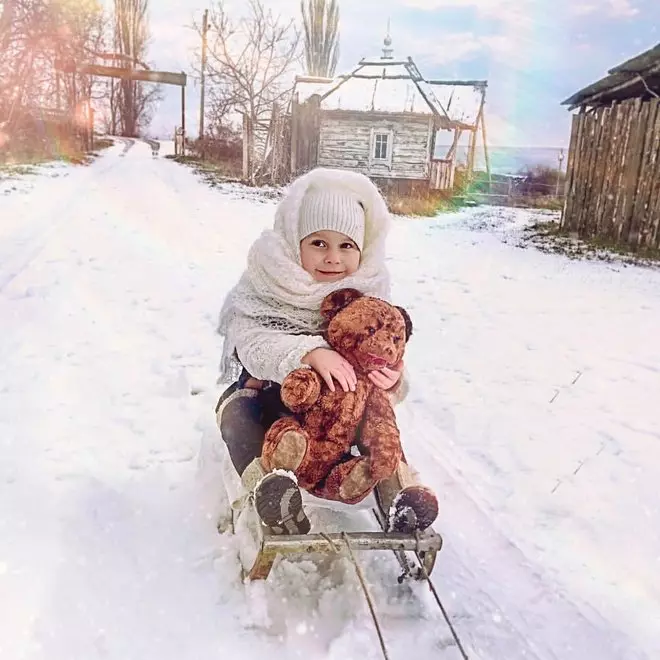 الثلوج والطفولة: 50 أفكار لتصوير الصور الشتوية 74932_32