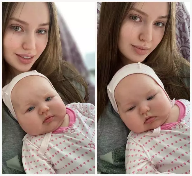 Anastasia Kostenko kun la filino de Eva