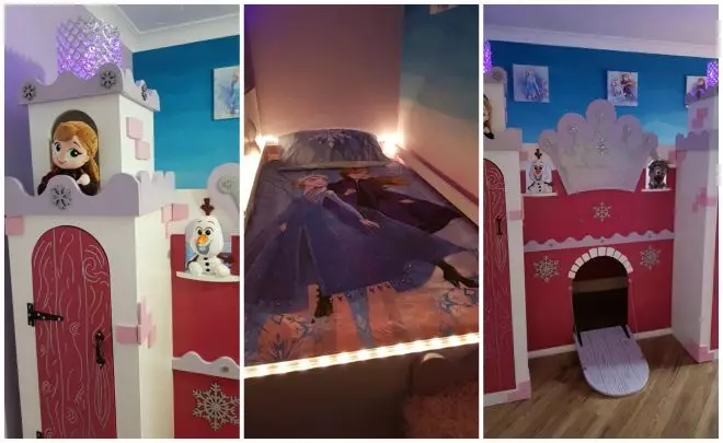 Grandfather made bed in the form of a castle Princess for a little granddaughter 763958_2