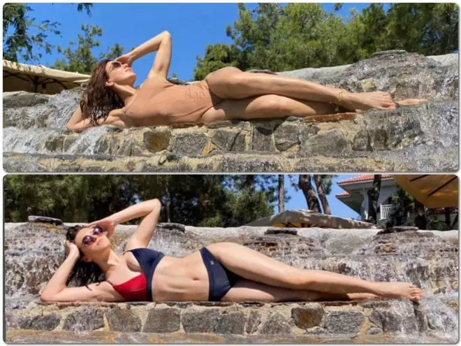 Ekaterina Klimova me një vajzë 18-vjeçare botoi të njëjtat fotografi në swimsuits 811568_2