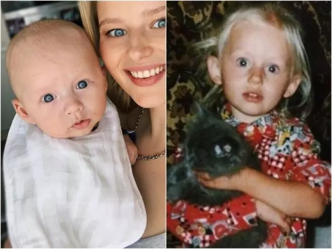 El hijo de Sasha Bortich se parece a ella en la infancia.