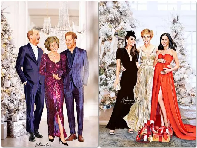 The artist creates collages of Princess Diana with children and grandchildren 964389_3