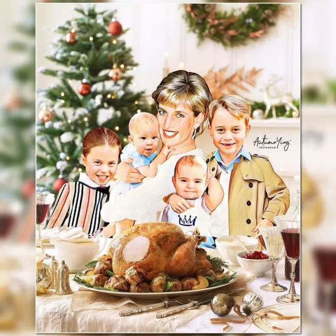 L'artista crea collage di principessa Diana con bambini e nipoti 964389_4